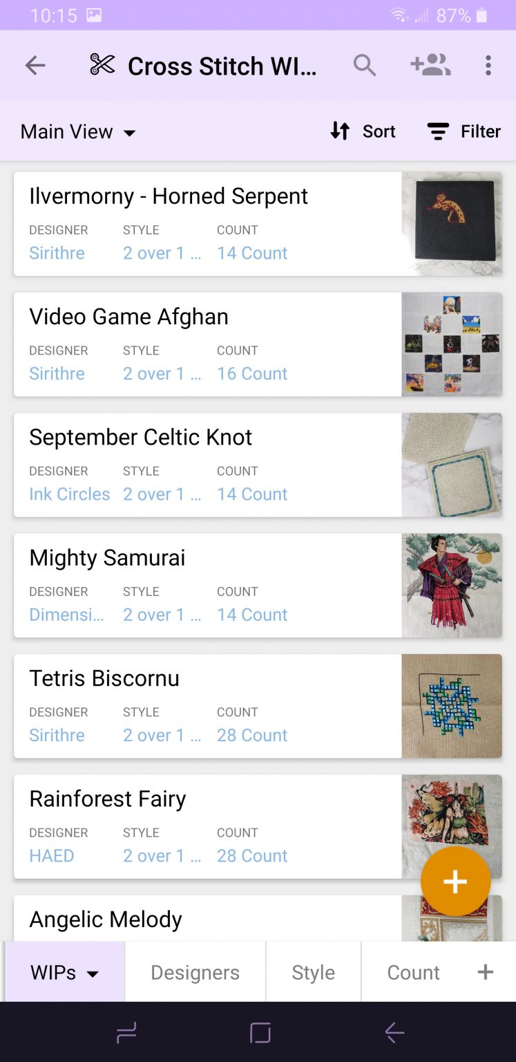 Inventory Tracking: Cross Stitch Patterns, WIPs, and Materials ⋆ ...