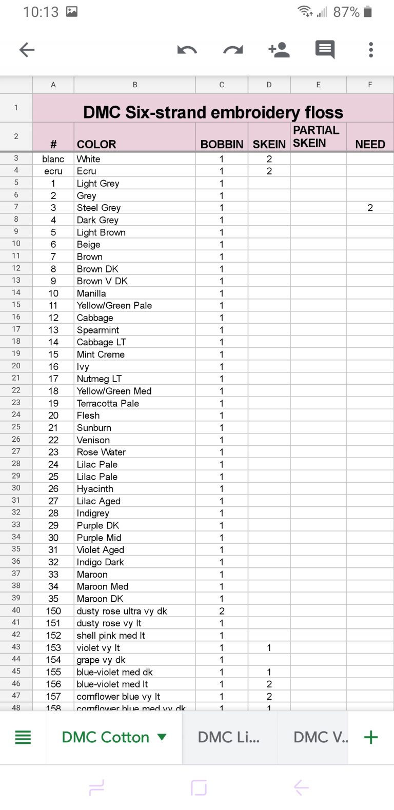 Inventory Tracking: Cross Stitch Patterns, WIPs, and Materials ⋆ ...