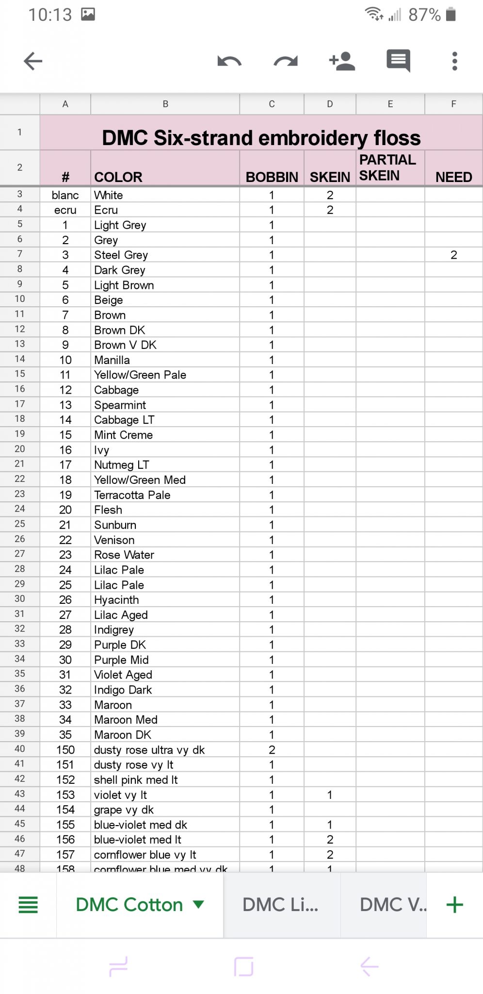 Inventory Tracking: Cross Stitch Patterns, WIPs, and Materials ⋆ ...