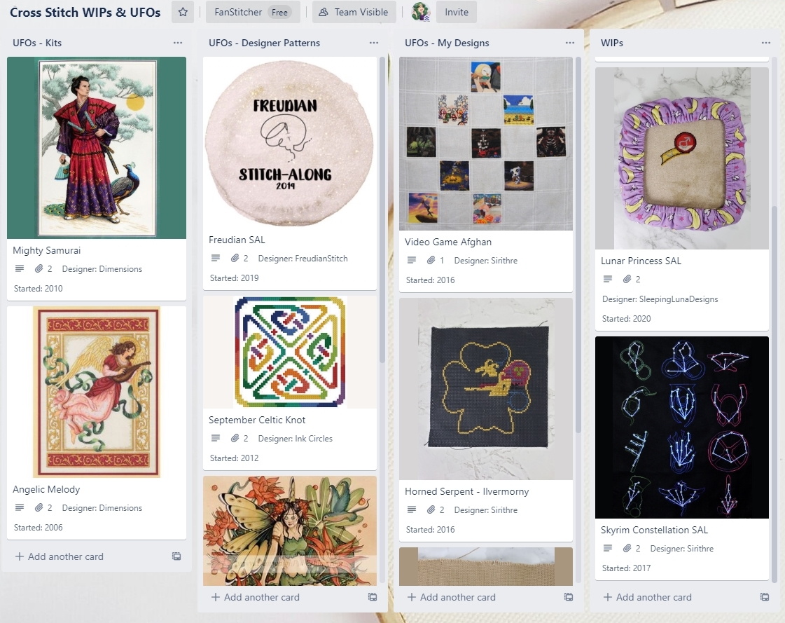 Inventory Tracking: Cross Stitch Patterns, WIPs, and Materials ⋆ ...