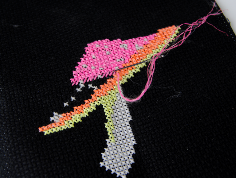 Glow in the Dark Cross Stitch Threads - How and Why to Use Them ⋆